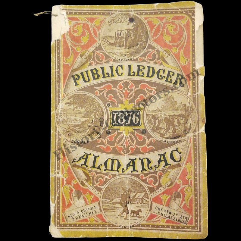 1876 Public Ledger Almanac Philadelphia Centennial Year Newspaper Worl ...